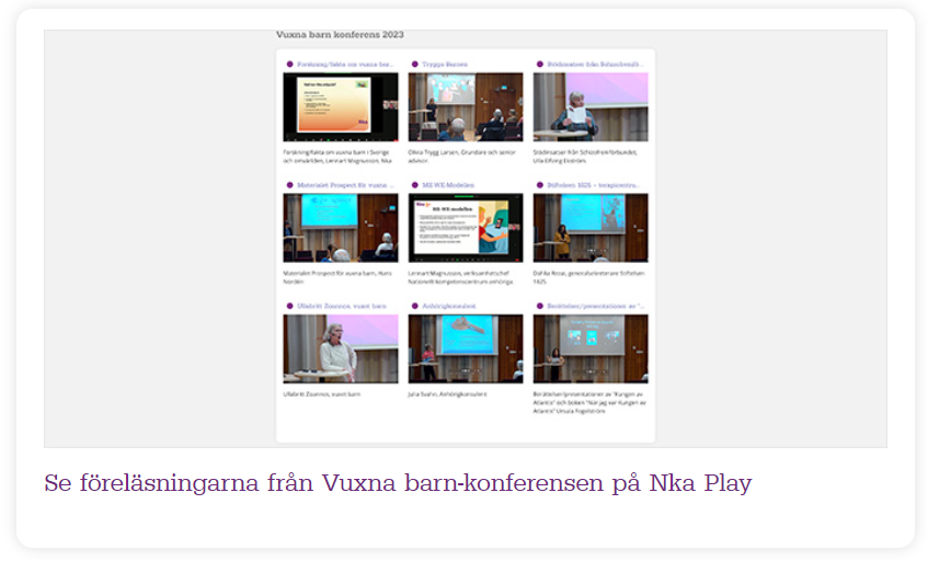 Vuxna barn konferens 2023 - Schizofreniförbundet